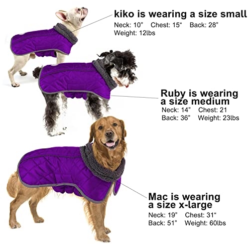 Fragralley Dog Winter Jackets, Waterproof Windproof Dog Winter Coat, Dog Clothes with Furry Collar, Cold Weather Coats for Dogs, Puppy Snow Jacket for Small Medium Large Dogs