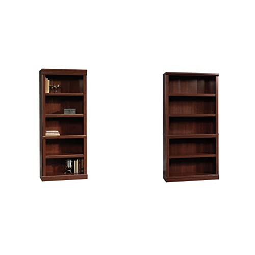 Sauder Heritage Hill Library - Classic Cherry Finish & Select Collection 5-Shelf Bookcase, Select Cherry Finish