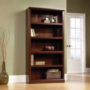 Sauder Heritage Hill Library - Classic Cherry Finish & Select Collection 5-Shelf Bookcase, Select Cherry Finish