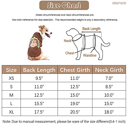 Hotumn Dog Sweater with Hole Thanksgiving Classic Knitwear Pup Dog Shirts Turkey Pattern Dog Dress Warm Winter Pet Clothes for Small Medium Dogs (X-Large)