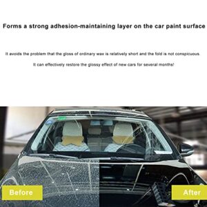 Car Wax Crystal Plating Set, Car Coating Wax Hard Glossy Carnauba Wax Coating Care, Car Scratches Fast Repair with Waxing Sponge and Towel (2Pack)