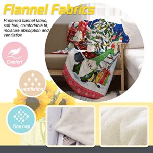 Merry Christmas Blanket, Throw Blanket Super Soft Warm Throws Winter Holiday Graphic Print Blanket for Sofa Bed Couch, 40”x50”