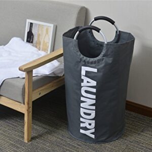 ZHOUDUN ZD-WD3-008B-GRAY 115L Large Heavy Duty Laundry Basket Collapsible Non-Slip Padded Laundry Bag With Handles Waterproof Collapsible Fabric Washing Laundry Hampers For Bedroom Dorm Travel