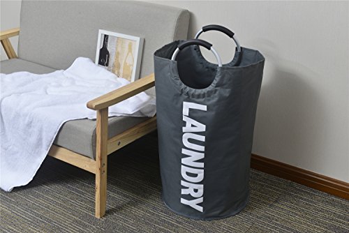 ZHOUDUN ZD-WD3-008B-GRAY 115L Large Heavy Duty Laundry Basket Collapsible Non-Slip Padded Laundry Bag With Handles Waterproof Collapsible Fabric Washing Laundry Hampers For Bedroom Dorm Travel