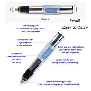 Electric Engraving Pen Rotary Tool Kit, USB Rechargeable Engraving Pen With Type-C Interface,Portable Mini Engraver Tools,DIY Rotary Etching Pen for Carving Glass Jewelry Making Rotary-cutters