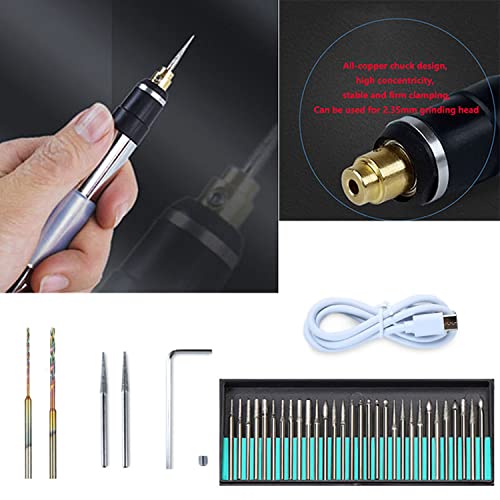 Electric Engraving Pen Rotary Tool Kit, USB Rechargeable Engraving Pen With Type-C Interface,Portable Mini Engraver Tools,DIY Rotary Etching Pen for Carving Glass Jewelry Making Rotary-cutters