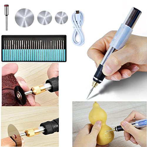 Electric Engraving Pen Rotary Tool Kit, USB Rechargeable Engraving Pen With Type-C Interface,Portable Mini Engraver Tools,DIY Rotary Etching Pen for Carving Glass Jewelry Making Rotary-cutters