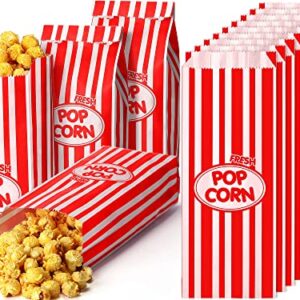 1000 Pcs 1 Oz Popcorn Bags Bulk Popcorn Paper Bags Red and White Stripes Retro Popcorn Bags Disposable Popcorn Bags for Party Movie Theater Carnival Festivals Movie Theme Party Supplies