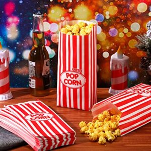 1000 Pcs 1 Oz Popcorn Bags Bulk Popcorn Paper Bags Red and White Stripes Retro Popcorn Bags Disposable Popcorn Bags for Party Movie Theater Carnival Festivals Movie Theme Party Supplies