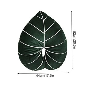 Lovee Tux Leaf Shaped Throw Pillow, Cute Monstera Decorative Throw Pillow, Green Tropical Plant Cushion for Living Room Sofa Office Bedroom Home Decor, Gifts for Plant Lovers