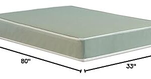 Treaton, 10-Inch Medium Firm Double Sided Tight top Foam Rolled Vinyl Mattress, 80" X 33"