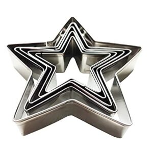 5 PCS Set Stainless Steel Fondant Cake Mold Cookie Cutters (Star)