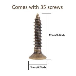 25 Pieces Wall Mounted Hooks with 60 Pieces Screws, Vintage Style Robe Hooks Single Coat Hanger Coat Hooks (Bronze)