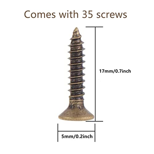 25 Pieces Wall Mounted Hooks with 60 Pieces Screws, Vintage Style Robe Hooks Single Coat Hanger Coat Hooks (Bronze)