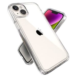 speck clear iphone 15 plus & 14 plus case - drop protection, scratch resistant dual layer slim phone case for 6.7 inch iphones 15 plus & 14 plus - anti-yellowing & anti-fade case - gemshell