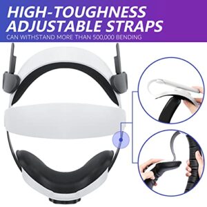 Kovshuiwe Head Strap for Oculus Quest 2, Design Replacement for Elite Strap, Adjustable, Ergonomic Design Relieves Pressure on The Face, VR Accessories Compatible for Oculus/Meta Quest 2 (Model 01)