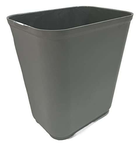 iLIVING ILG-807G Commercial Fiberglass Fire-Resistant Trash Can, 7 Quart / 1.75 Gallons, Gray