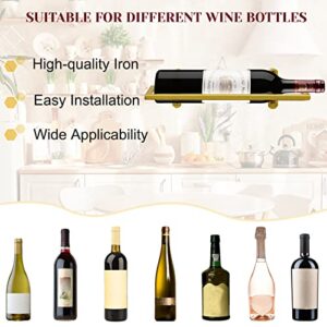 YALINKA 6Pcs Wine Racks Metal Wall Mounted, Hanging Wine Bottle Display Organizer Holder, Red Wine Rack for Beverages Liquor Bottles Storage Home Kitchen Bar Decor