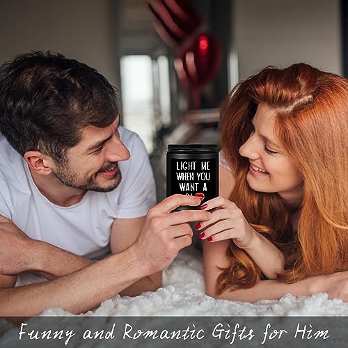 Birthday Gifts for Men, Light Me When You Want A BJ Candle - Funny Gifts for Men, Valentines Day Gifts for Him, Naughty Fathers Day Anniversary Engagement Gifts for Husband,Fiance, Best Friends Gifts