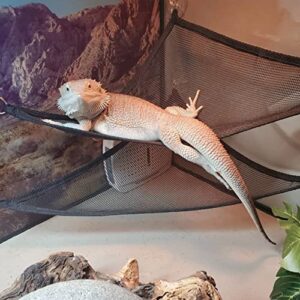 Linifar Bearded Dragon Tank Accessories, Rectangular & Triangular Hammock for Geckos, Snake, Chameleon, Hermit Crabs, Reptiles and Amphibians Habitat Decor