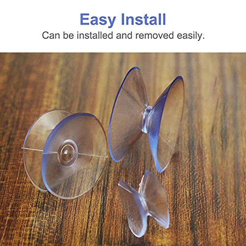 Faddare Clear Suction Cups, 10pcs Suction Cups Multifunctional Mirror Double Sided Non-Slip Glass Tabletop(Size:35mm)