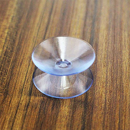 Faddare Clear Suction Cups, 10pcs Suction Cups Multifunctional Mirror Double Sided Non-Slip Glass Tabletop(Size:35mm)