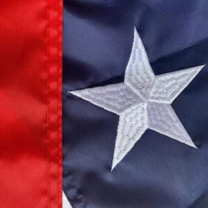 Hypoth US Bunting Flag 2x4 FT Outdoor- Embroidered Stars USA American Pleated Fan Flags Canvas Header with 3 Brass Grommets Easy to Rising