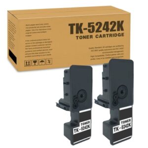 2-pack tk-5242k toner cartridge replacement for kyocera tk-5242k p5026cdn p5026cdw m5526cdn m5526cdw printer.