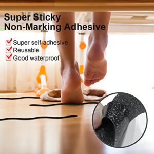 HAOBAOBEI Non Slip Bathtub Stickers, 24 Pack Bath Tub Slip Stickers with Scraper, Safety Bathtub Non Slip Shower Stickers, Anti Slip Shower Stickers for Bathtub Bathroom Stairs Ladders Pools (Black)