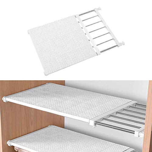 PATKAW Closet Shelf 1 Set Expandable Shelf Divider Separator Closet Tension Shelf Wardrobe Separator Racks for Closet, Wardrobe, Kitchen, Bookcase (3-90cm) Adjustable Locker Shelf