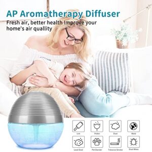 ap airpleasure Water-Based Purifier Air Washer, Revitalizer with 6 Colorful lights- Plus Lavender, Aqua Lily, Bulgarian Rose, English Violet, Jasmine & Camellia, Water Hyacinth, 15ml Each