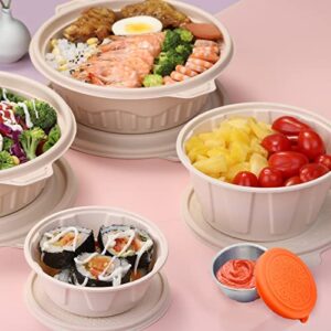 BestAlice 6 Pcs Salad Dressing Container To Go, 2 Oz Sauce Containers Reusable Small Dipping Sauce Cups Set, Mini Stainless Steel Condiment Containers With Silicone Lids,Easy Open,Leakproof, 6 color