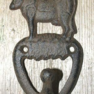 for Cast Iron Cow Towel Hanger Coat Hat Hooks, Key Rack Ranch Hook Farm Home Décor Plaques & Signs