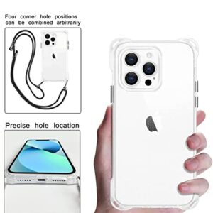 ZHIYIWU Compatible with iPhone 14 Pro Max Case Clear Shockproof Strap Shoulder Strap Crossbody TPU iPhone14 ProMax Clear Case Adjustable Neck Lanyard Protector iPhone14 ProMax Case-Clear