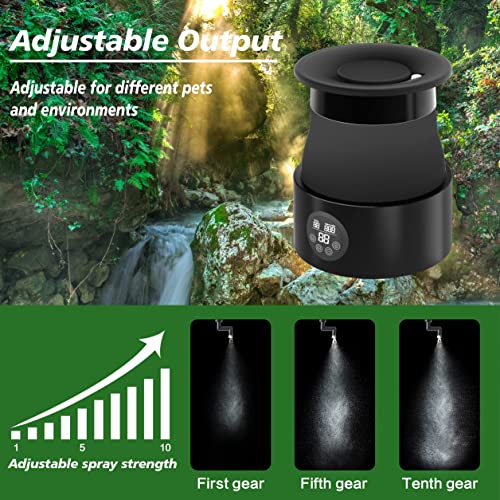 5L Reptile Mister Terrariums Humidifiers,With Timer Automatic Mister for Reptiles,Adjustable Silent Pump reptile misting system,Chameleon Lizard Bearded Snake Frog Terrarium Mister