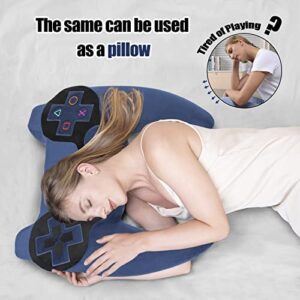 SAHEYER Memory Foam Gaming Pillow, 2 in 1 Plush Side Sleeper Neck Pillow for Elbow Pain Relief, Video Game Controller Pillow for Teen Boyfriend Gamer/Sofa Couch/Computer Chair/Play Station/Bed/Reading