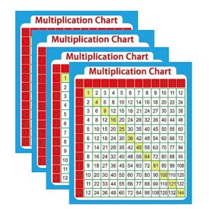 youok 30 pack small multiplication chart stickers, 3×3.5 inch math table learning stickers educational aid for kids, elementary middle school classroom learning at home and school.