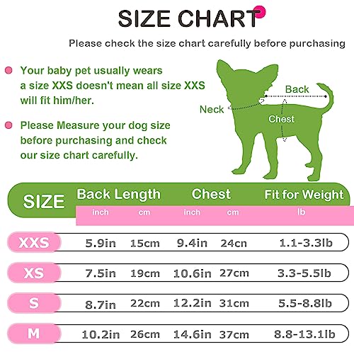 Set of 2 Dog Sweater for Small Dogs, Winter Turtleneck Knitted Chihuahua Sweater, Girl Clothes, Red Cute Pet Knitwear Sweaters Soft Puppy Cold Weather Outfits Doggie Cat Clothing (Medium), Pink+Green