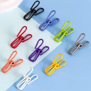 10 Pack Chip Clips Bag Clips, Multi Purpose Clips，Clothes Pins with Multiple Colors for Chip Bag Clips, Food Sealers, Clothes Hanging, Paper Clips in Home, Food Packages,Kitchen and Office