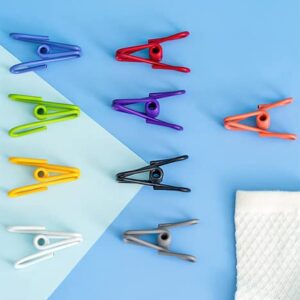 10 Pack Chip Clips Bag Clips, Multi Purpose Clips，Clothes Pins with Multiple Colors for Chip Bag Clips, Food Sealers, Clothes Hanging, Paper Clips in Home, Food Packages,Kitchen and Office