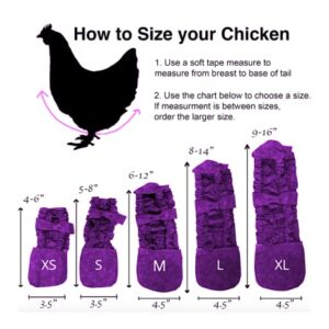 Washable Chicken Diapers for Hens or Roosters - Fashionable Nappy - Pet Chicken Diaper (Lavender Batik, Small)