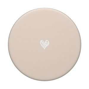 Cute Vanilla / Cream / Beige Heart Love Minimalist PopSockets Standard PopGrip