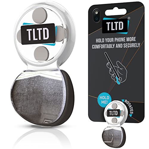 TLTD Premium Finger Grip Holder with 360°Rotation Pop Out Silicone Cushion Finger Grip for iPhone Smartphones with Secure Stick More Comfortable Than Ring or Collapsible Strap Clear with Black