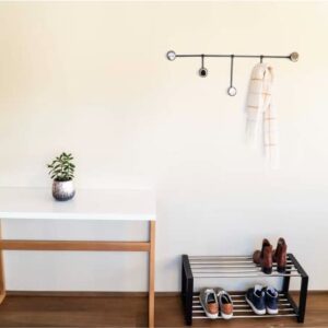 TidyHangers Wall Mount Coat Rack - Clothes Hooks for Wall Indoor Coat Rack Hanger in Chrome - Perfect for Organizing Your Coats and Jackets!