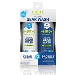 hex performance sport scent dual action gear wash, 16oz