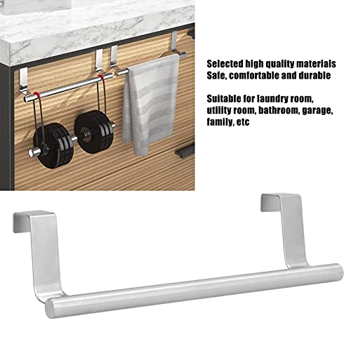 2PCS Metal Towel Bar Kitchen Cabinet Towel Rack Hang on Inside or Outside of Doors Kitchen Cabinet Towel Holder for Hand Towels Dish Towels Tea Towels(36cm)