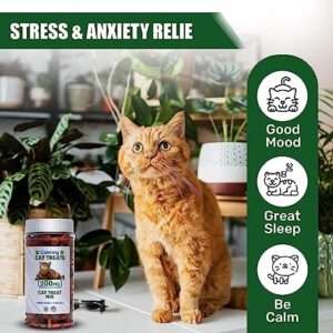 HYPOCBD Seafood Mix Cat Calming Treats for Anxiety | Tasty Chews for Cat Composure | Relaxing Aid for Stressed Cats | Hemp Oil Calming Pet Treats - 200mg 8oz