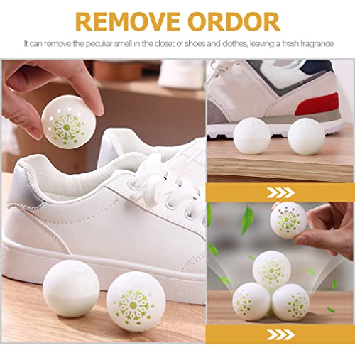 INOOMP Neutralizing Odor Balls 18pcs Sneaker Deodorizer Balls Foot Odor Eliminator Gym Bags Lockers Air Purifying Bags Car Air Fresheners for Shoes Wardrobe Closet Sneaker Smell Balls