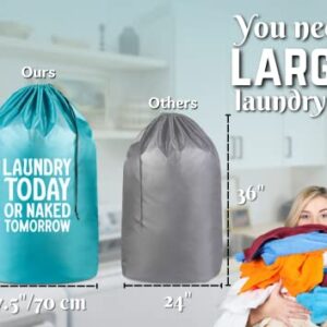 2 Pack Funny Laundry Bags Extra Large Heavy Duty, Travel Laundry Bags for Dirty Clothes, Unique Design College Laundry Bag, 27.5" x 39.4" (70 x 100cm) Dirty Clothes Organizer - Laundry Today