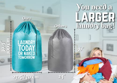 2 Pack Funny Laundry Bags Extra Large Heavy Duty, Travel Laundry Bags for Dirty Clothes, Unique Design College Laundry Bag, 27.5" x 39.4" (70 x 100cm) Dirty Clothes Organizer - Laundry Today